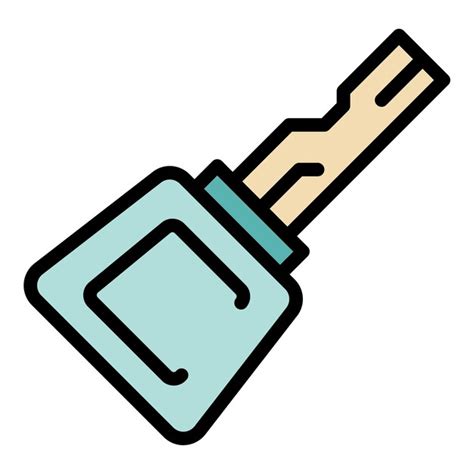 Premium Vector Car Alarm Key Icon Outline Vector Auto System Remote Chain Color Flat