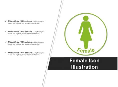 Female Icon Illustration Powerpoint Graphics Template Presentation Sample Of PPT