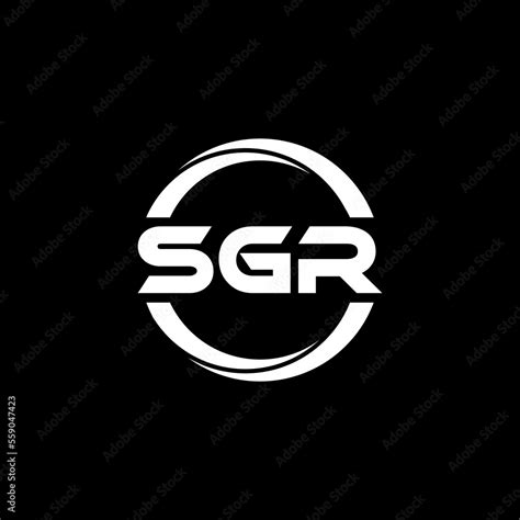 Sgr Letter Logo Design With Black Background In Illustrator Cube Logo Vector Logo Modern