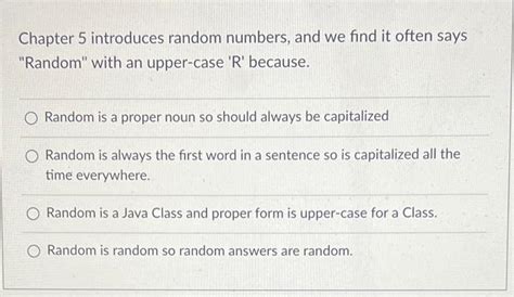 solved chapter 5 introduces random numbers and we find it