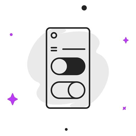 Premium Vector Smartphone With Switch Buttons On And Off Creative Vector Outline Icon