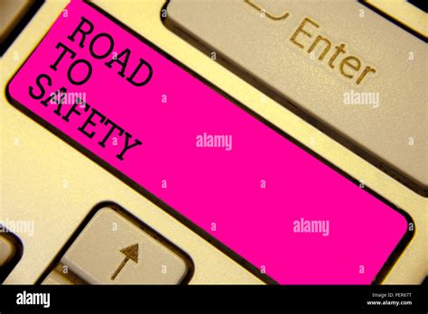 Writing Note Showing Road To Safety Business Photo Showcasing Secure