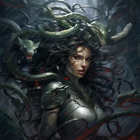 Premium Photo El Personaje Sera Medusa La Mujer Con Cabellos De