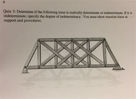 Solved Determine If The Following Truss Is Statically