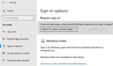 Windows 10 Tip Ask For Sign In Password When Pc Wakes Up From Sleep