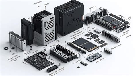 Components Of Computer System Labeled Diagram Showing Main Hardware Component Of Computer System