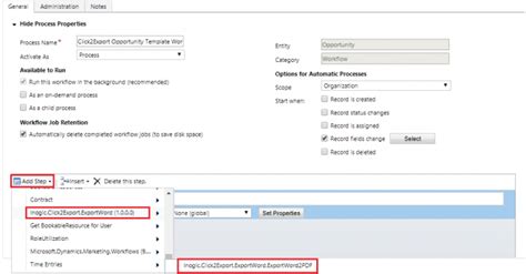 Use Click2export Workflow To Export Dynamics Crm Word Templates Microsoft Dynamics 365 Crm