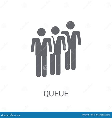 Queue Icon Trendy Queue Logo Concept On White Background From B Stock Vector Illustration Of