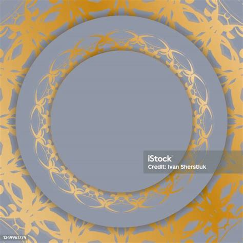 타이포그래피를 위해 준비된 고급스러운 골드 패턴의 회색 브로셔 강도는 돈을 훔친다 범인은 금화를 훔친다 강도 및 금융 보안 개념 플랫 스타일 벡터 0명에 대한 스톡 벡터