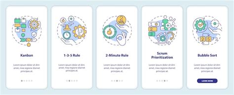 Premium Vector Prioritization Tools Onboarding Mobile App Screen