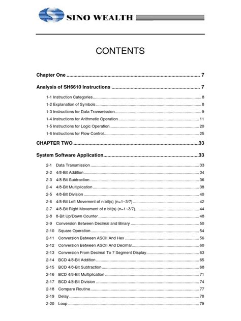 Sh66xx Programming Guide V10 Pdf Binary Coded Decimal Instruction Set