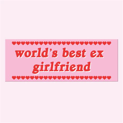 Worlds Best Ex Girlfriend Bumper Sticker Decal Car Decal Mugsby