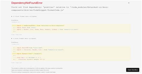 Semantic Ui Example Codesandbox