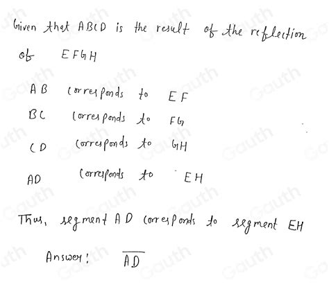 Solved Quadrilateral Abcd Is The Result Of A Reflection Of