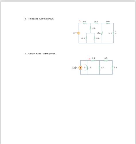 Solved Find I And V0 ﻿in The Circuitobtain V ﻿and I ﻿in The