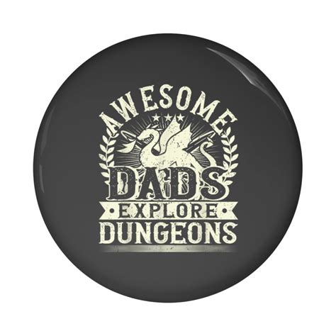 Awesome Dads Explore Rpg Gaming Board Game Dad Pin Buttons Sold By