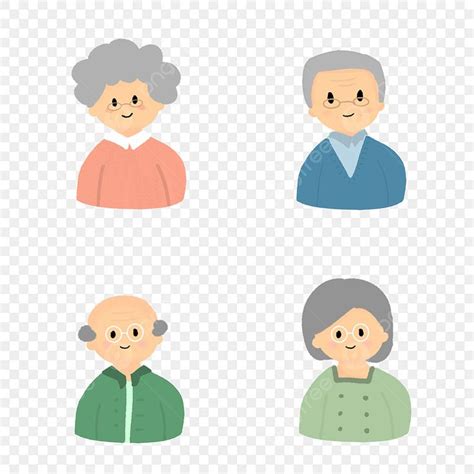 노인 일러스트 아바타 캐릭터 사람 헤어 스타일 사회적인 Png 일러스트 및 Psd 이미지 무료 다운로드 Pngtree