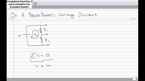 On A Breadboard Voltage Dividers Youtube