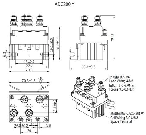 ADC200 200A DC Contactor Reliable Motor Reversing Solenoid