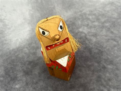 Yokai Doll Japanese Creative Kokeshi Wooden Folk Toy Doll Mingei
