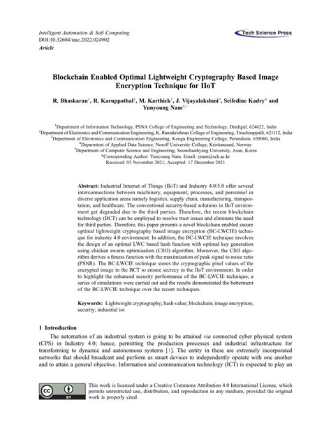 pdf blockchain enabled optimal lightweight cryptography based image