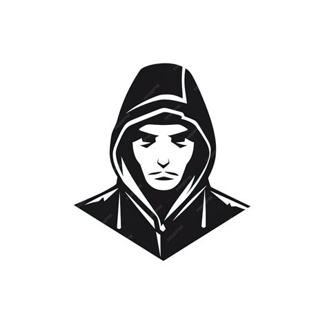 Premium Photo Simple Logo Hacker White Background White Background