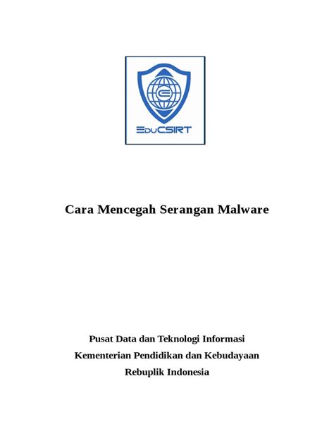 Cara Mencegah Serangan Malware Pdf