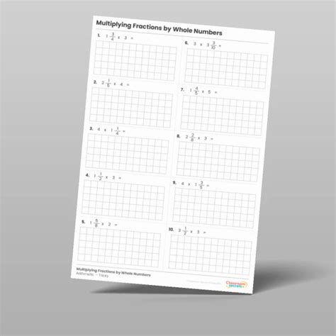 KS2 Multiplying Fractions By Whole Numbers Arithmetic Test Resource Classroom Secrets