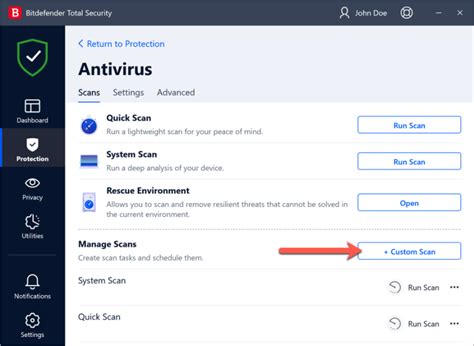How To Schedule A Custom Scan In Bitdefender