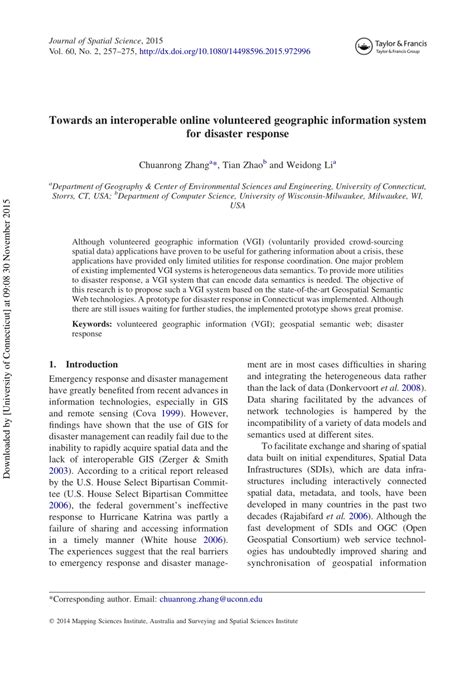 Pdf Towards An Interoperable Online Volunteered Geographic