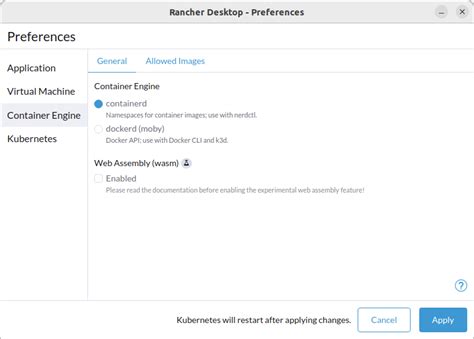 general rancher desktop docs