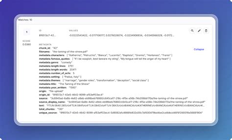 using user defined metadata vectorize docs