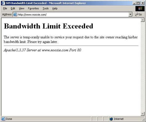 SOLUCION A Bandwidth Limit Exceeded The Server Is Temporarily Unable To Service Your Request Due