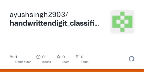 Github Ayushsingh2903handwrittendigitclassification