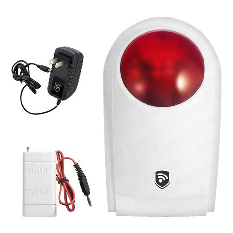 Sirena Externa Flash Inalambrica Alarma Local Alerta Sonora Visual Sen