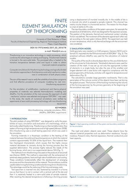 Pdf Finite Element Simulation Of Thixoforming Friction Is Used Mostly