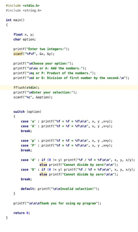 Solved Include Include Int Main Float X Y Char Chegg