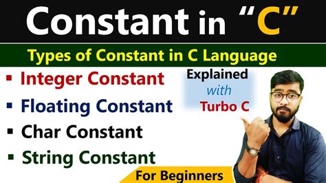 what is constant in c language types of constant by rahul chaudhary