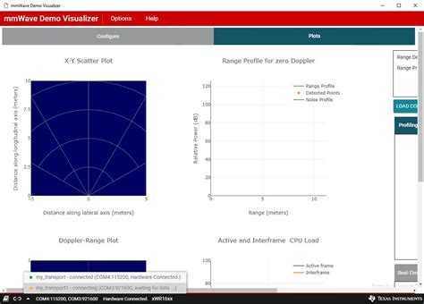 IWR BOOST MmWave Demo Visualizer No Data On Data Port Sensors Forum Sensors TI E E