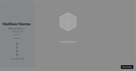 Portfolio App Codesandbox