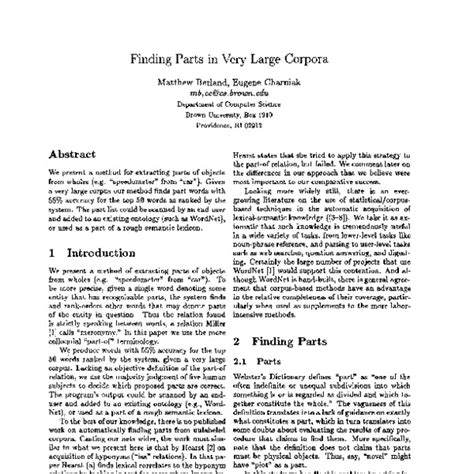 finding parts in very large corpora acl anthology