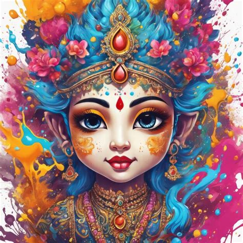 Premium Photo Beautiful Indian Girl With Indian Traditional Goddess