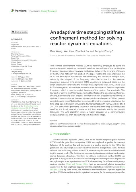 Pdf An Adaptive Time Stepping Stiffness Confinement Method For