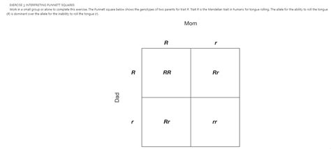 Solved Exercise 3 Interpreting Punnett Squares Work In A
