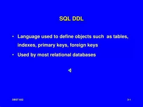 PPT SQL DDL PowerPoint Presentation Free Download ID 6903526