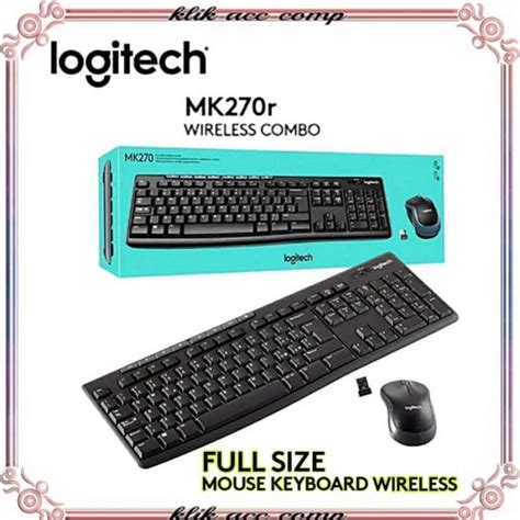 Jual Keyboard Mouse Combo Logitech Mk270r Wireless Keyboard Mouse