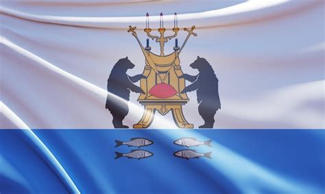 Premium Photo 3d Illustration Of Novgorod Flag On Wavy Fabric
