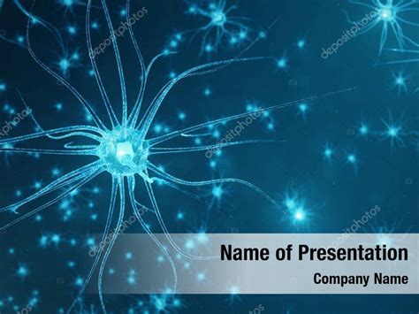 Cells Conceptual Neuron Glowing Link Powerpoint Template Cells