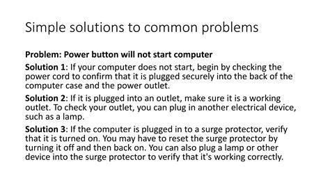 Computer Basics Basic Troubleshooting Techniques Pptx
