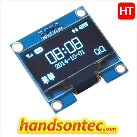 1 3 OLED Module Blue I2C Interface HandsOn Tech
